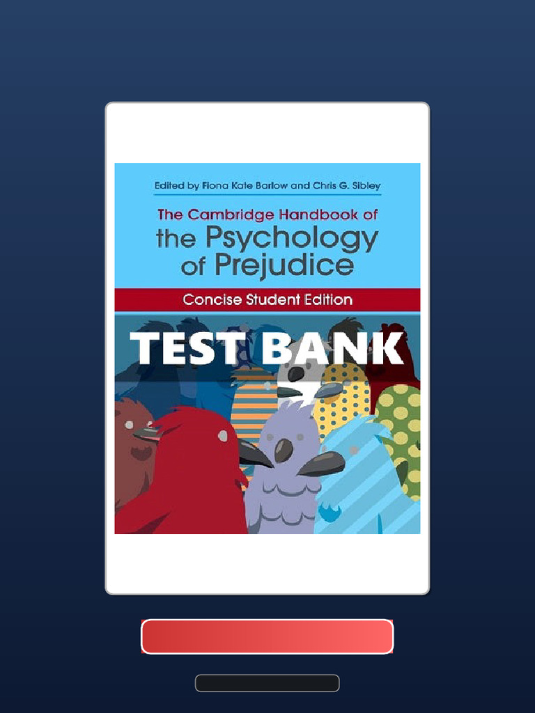Full Chapter of Cambridge Handbook of The Psychology of Prejudice 1st Edition Barlow Ebook and ...