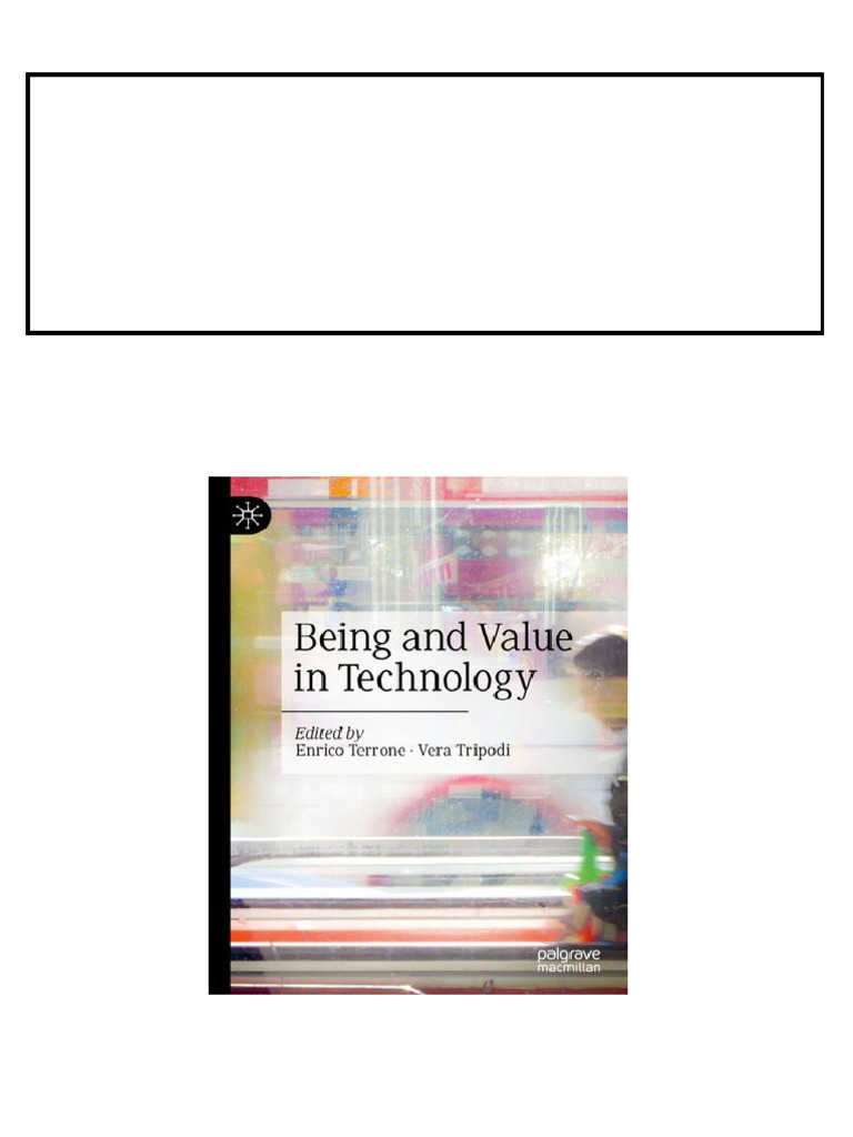 Being And Value In Technology Enrico Terrone Pdf Download Pdf Ontology