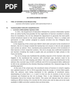 Accomplishment Report On LIS 2024-2025 | PDF | Information Technology ...