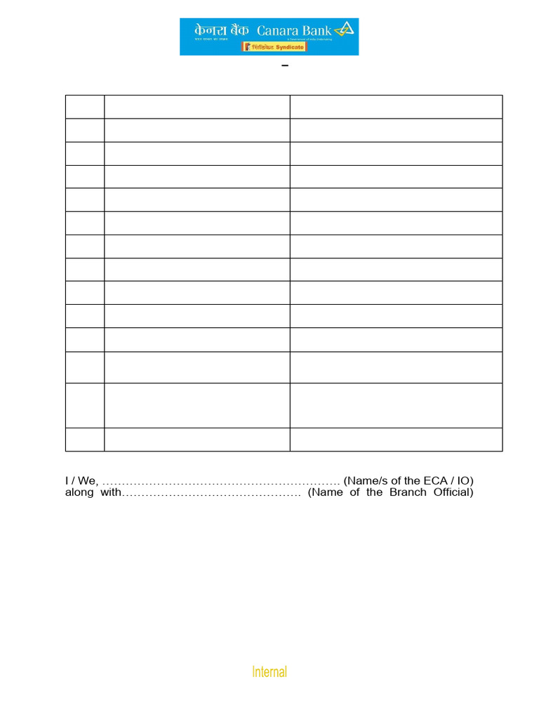 Annexure 1a and 1b Immovable and Movable Security Verification Format | PDF
