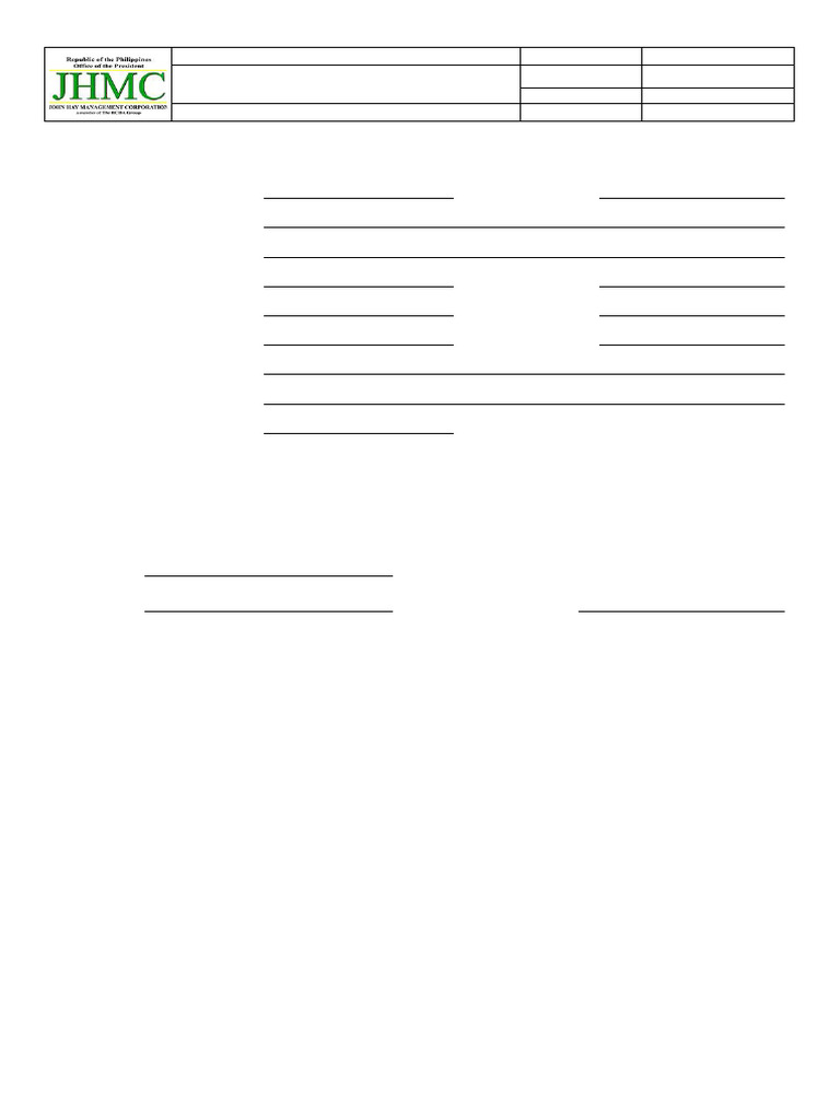 JHMC-ATO-Form 003 Application For Locational Clearance Form | PDF ...