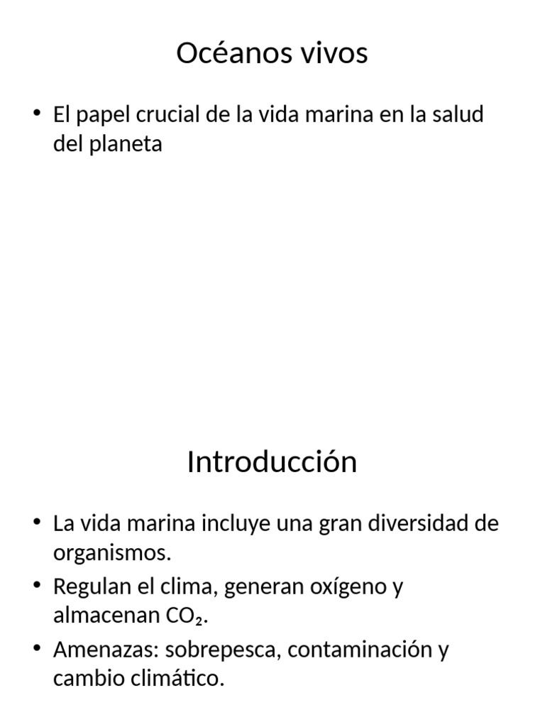 Presentacion Vida Marina | PDF