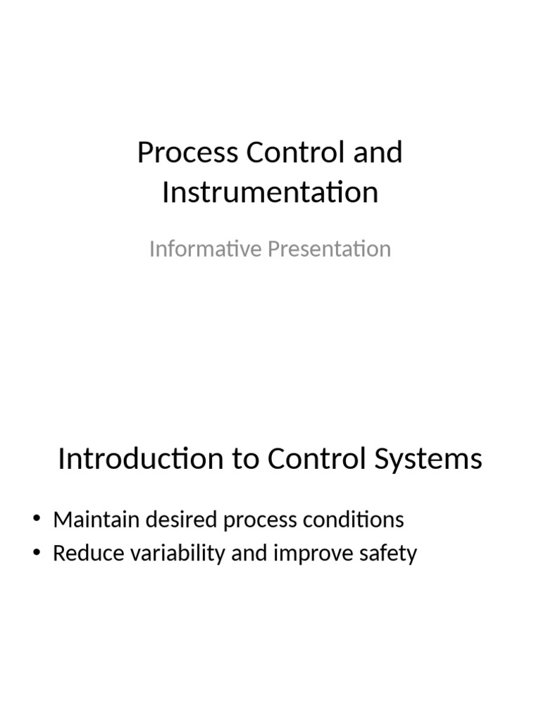 Process Control Instrumentation | PDF