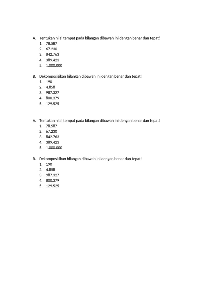Soal Kelompok MTK Bil. Cacah | PDF