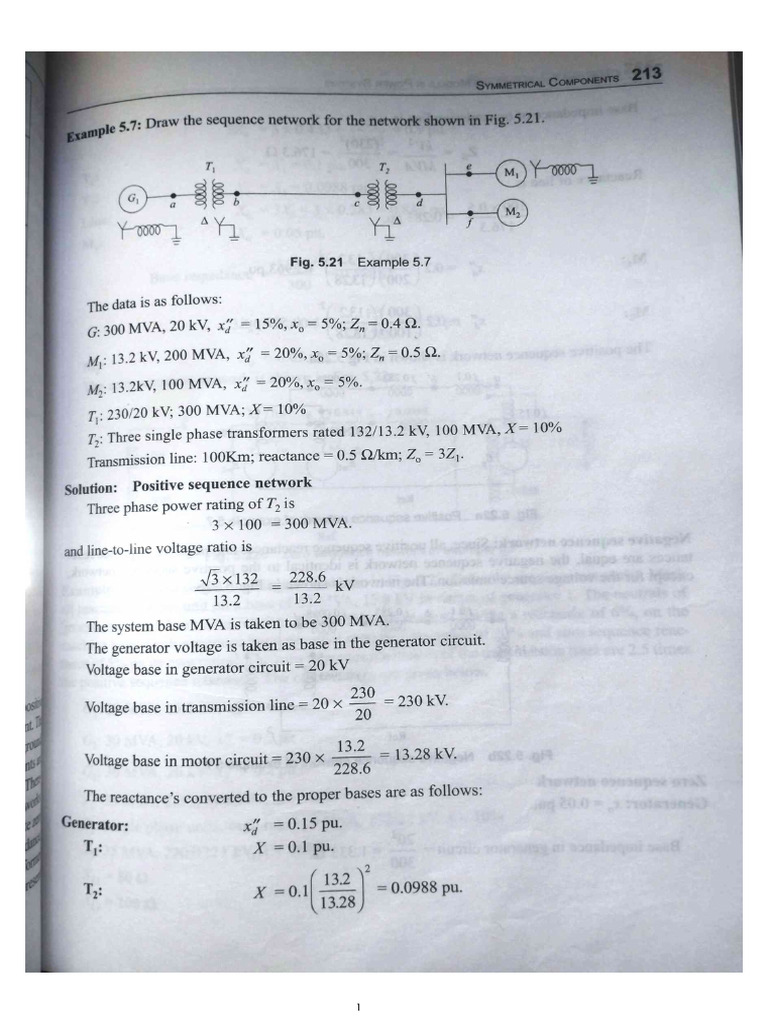 Numerical Reactance Diagram and Sequence Impedence | PDF