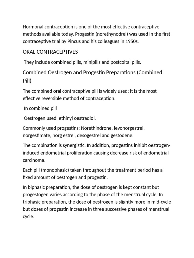 Hormonal Contraception Is One of The Most Effective Contraceptive ...
