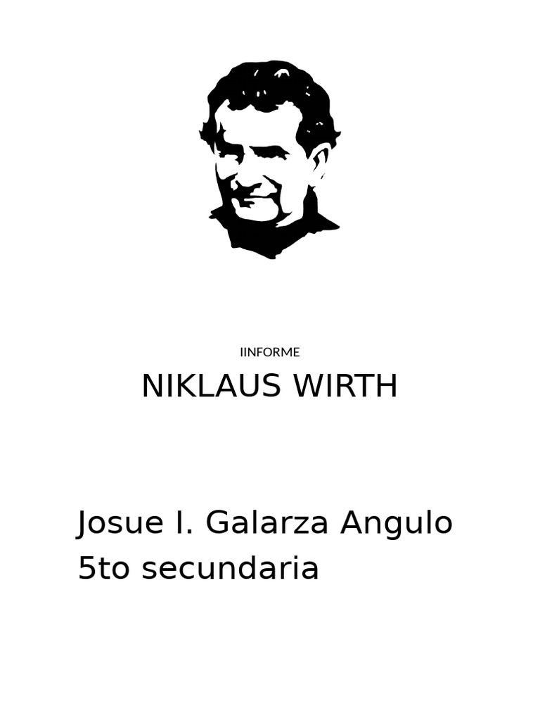 IINFORME Niklaus Wirth | PDF | Ciencias de la Computación | Aprendizaje
