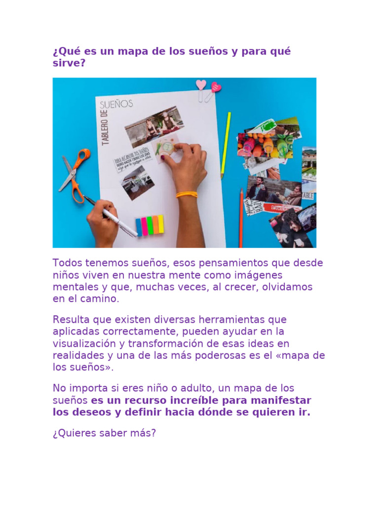 Qué Es Un Mapa de Los Sueños y para Qué Sirve | PDF | Sueño | Imagen
