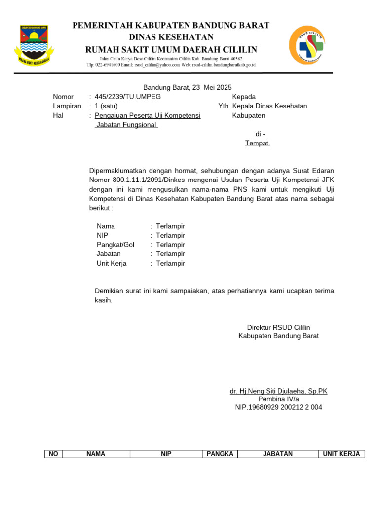 Surat Pengantar UJIKOM | PDF