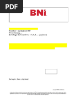 BNI Member Bio and Gains Worksheet | PDF | Knowledge | Cognitive Science