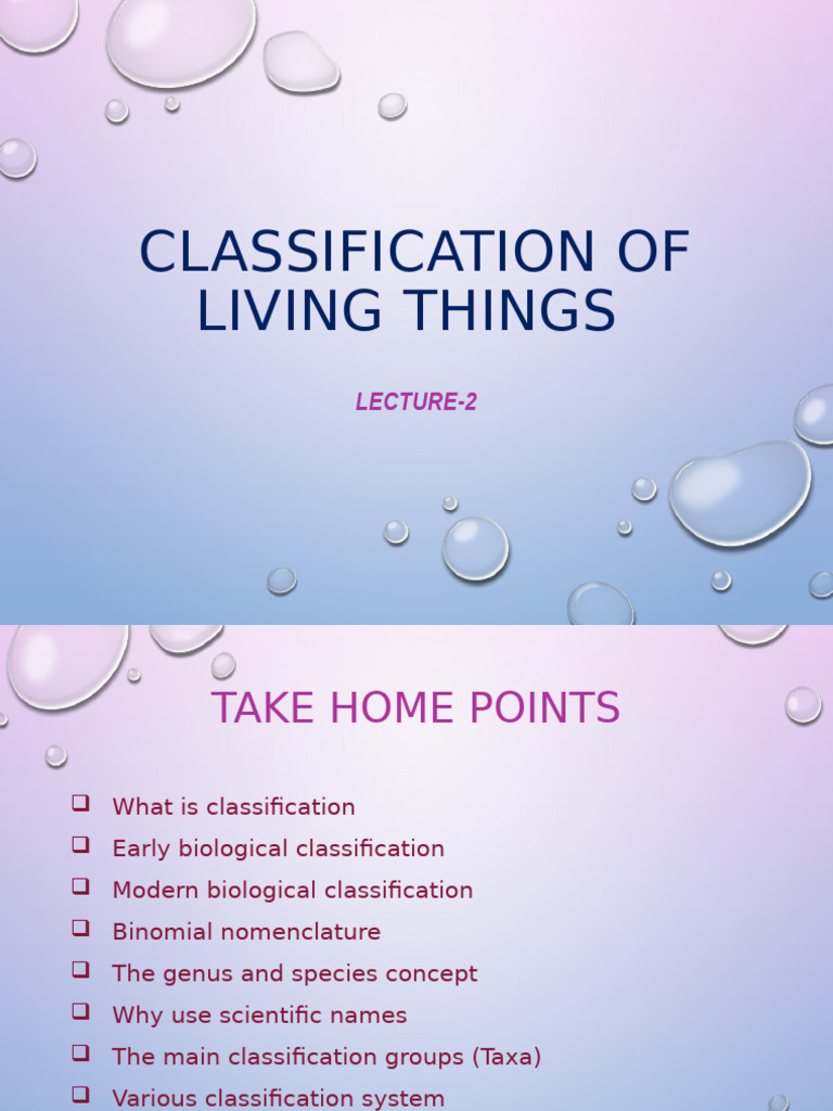 BIO 103 Lec 2 Classification of Living Things | PDF | Species ...
