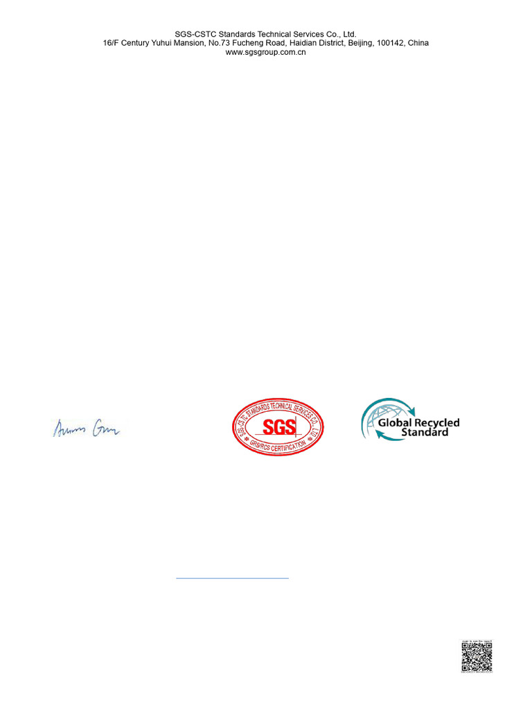 Grs&Rcs f30 Grs Scope Certificate 海宁顺龙染整有限公司 Sgc Grc01108 Grs 2023 2【电子版】 | PDF | Textiles | Dyeing