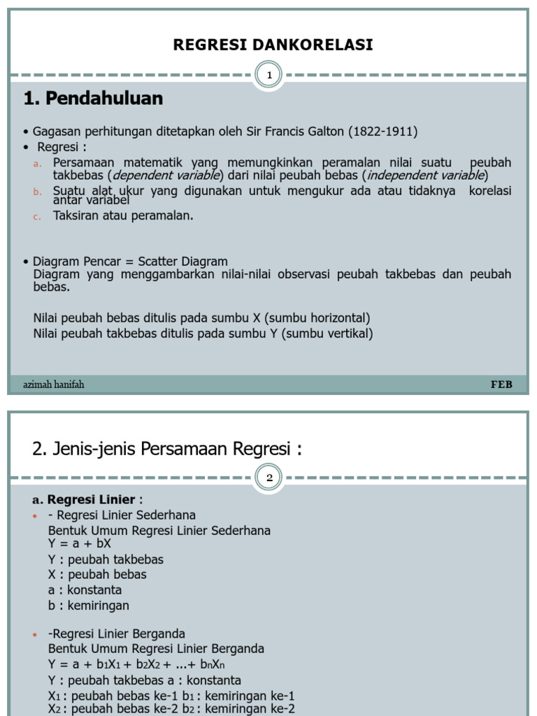 Regresi Dan Korelasi | PDF