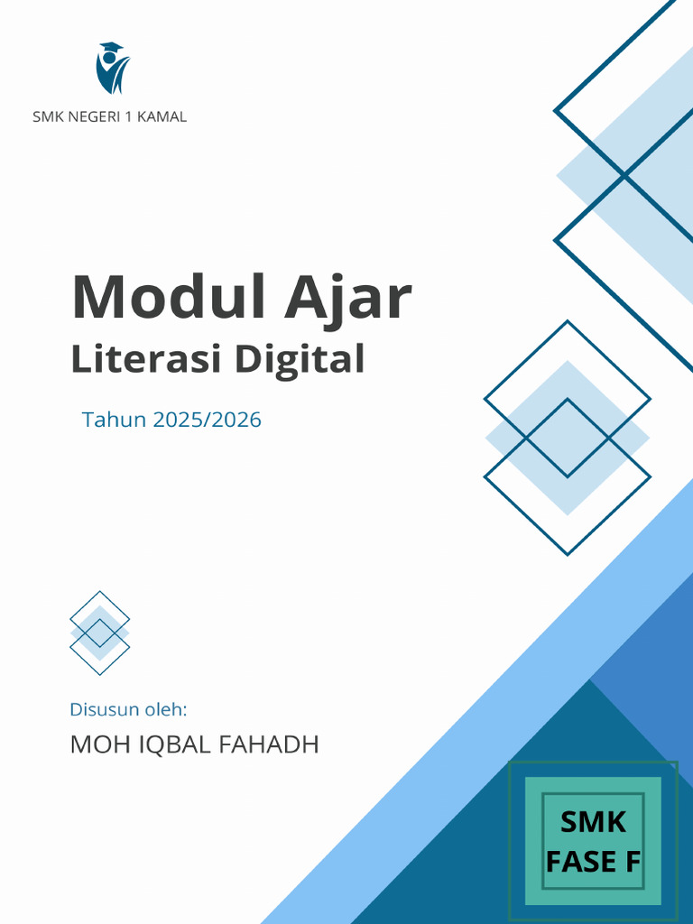Cover Modulajar Literasi Digital Fase F | PDF