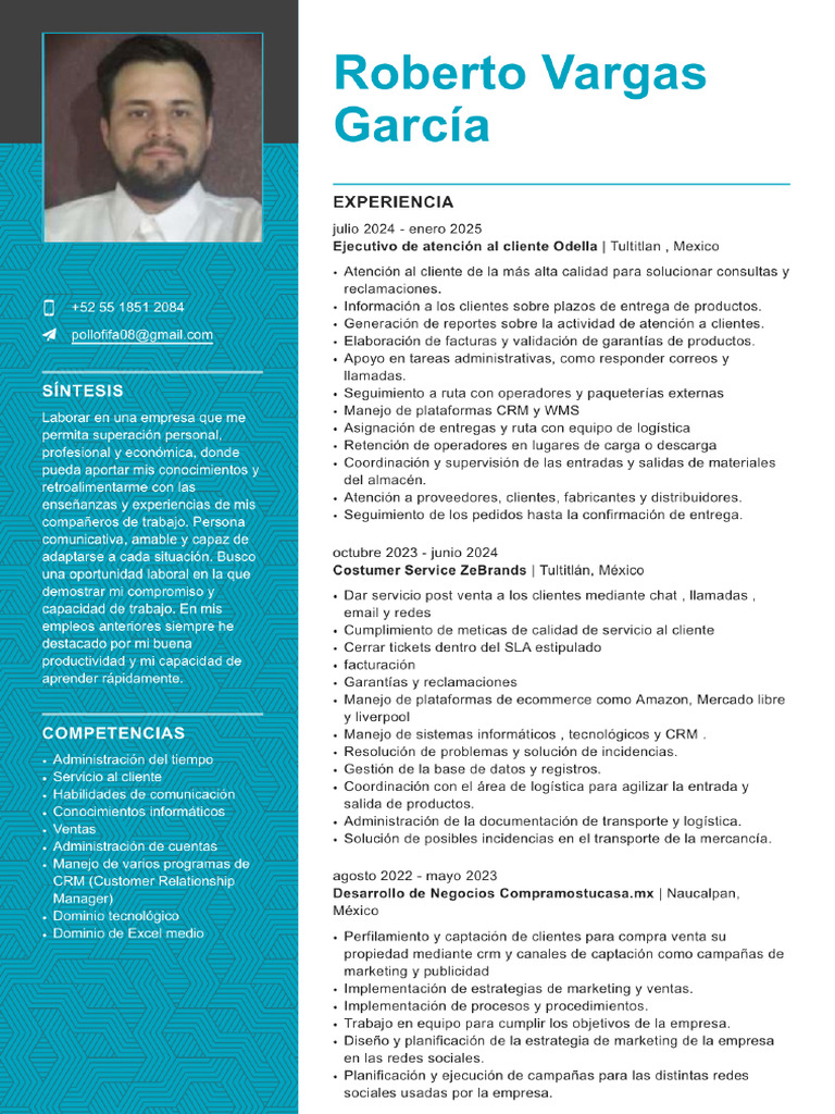 CV Roberto 2025 | PDF