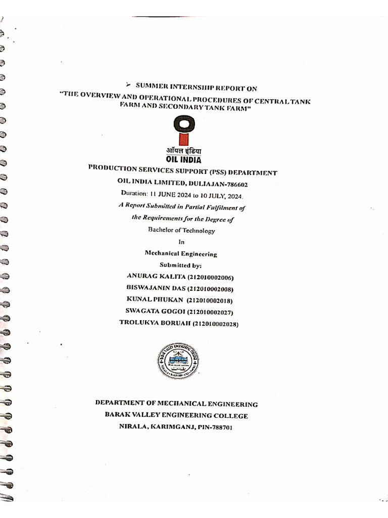 A Brief Report On PSS Department | PDF