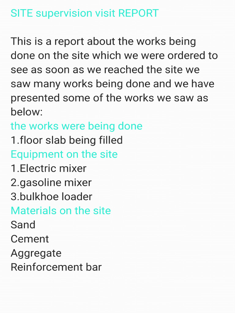 Site Supervision | PDF