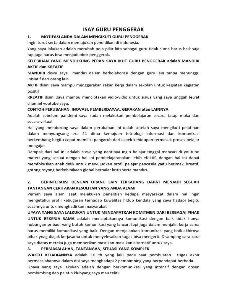 Isay Guru Penggerak | PDF