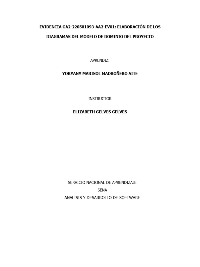 Diagramas UML del Modelo de Dominio | PDF | Software | Lenguaje de ...