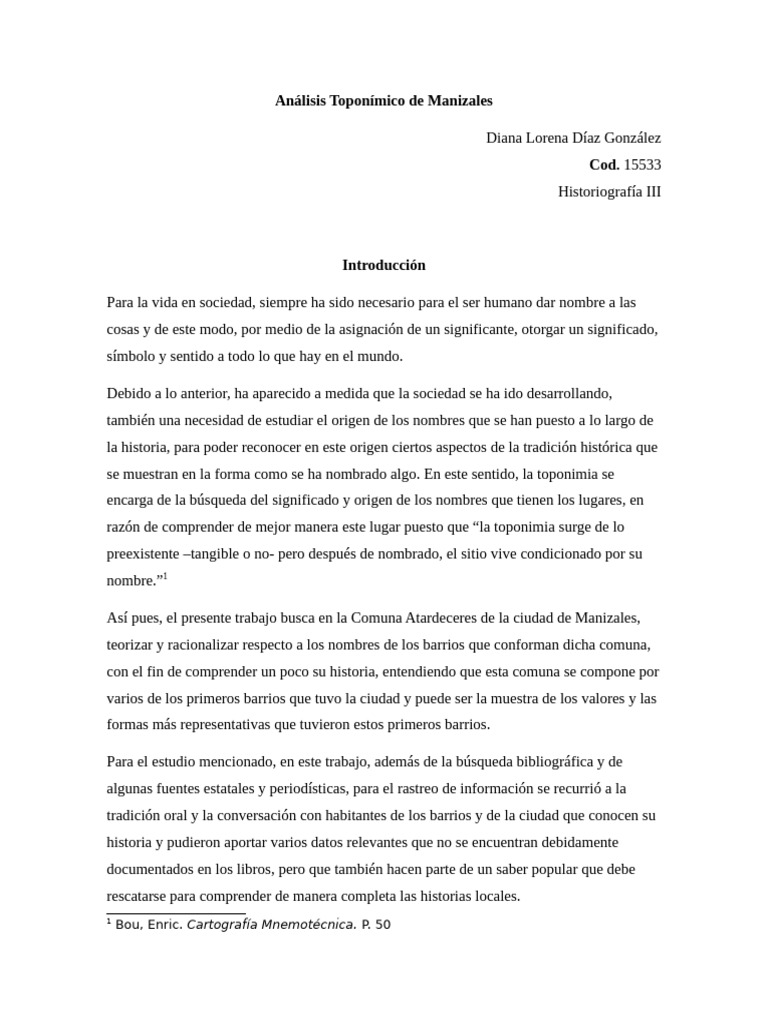Toponimia de la Comuna Atardeceres | PDF | Educación en artes liberales