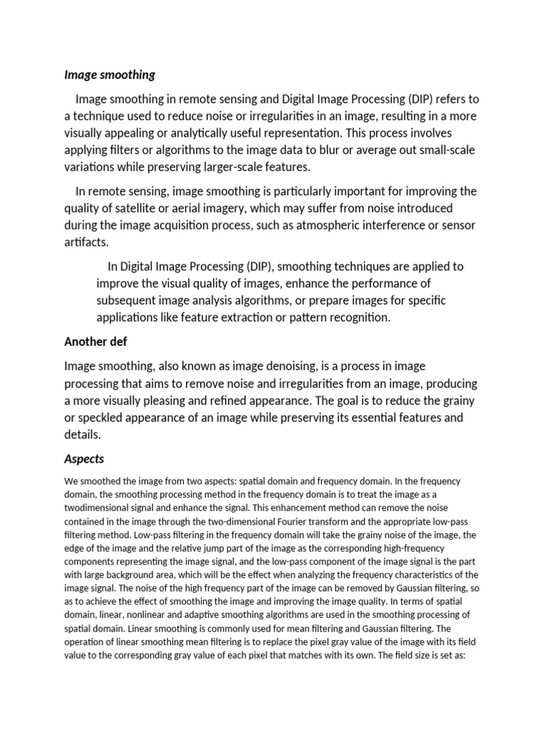 Image Smoothing PPT Data | PDF | Applied Mathematics | Computer Graphics