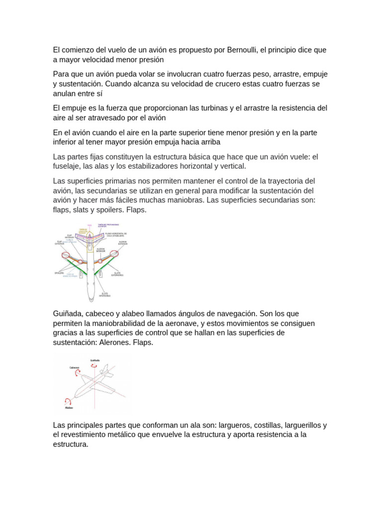Bernoulli | PDF | Avión | Superficies de control de vuelo