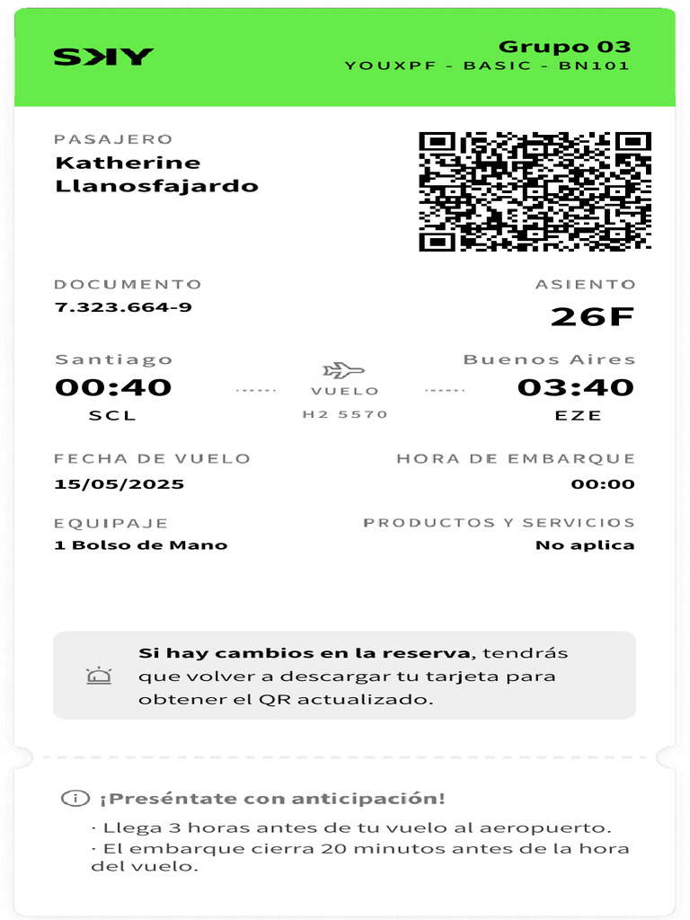 Boarding Pass SCL EZE 2025 05 15 H2 5570 60521054932751 | PDF