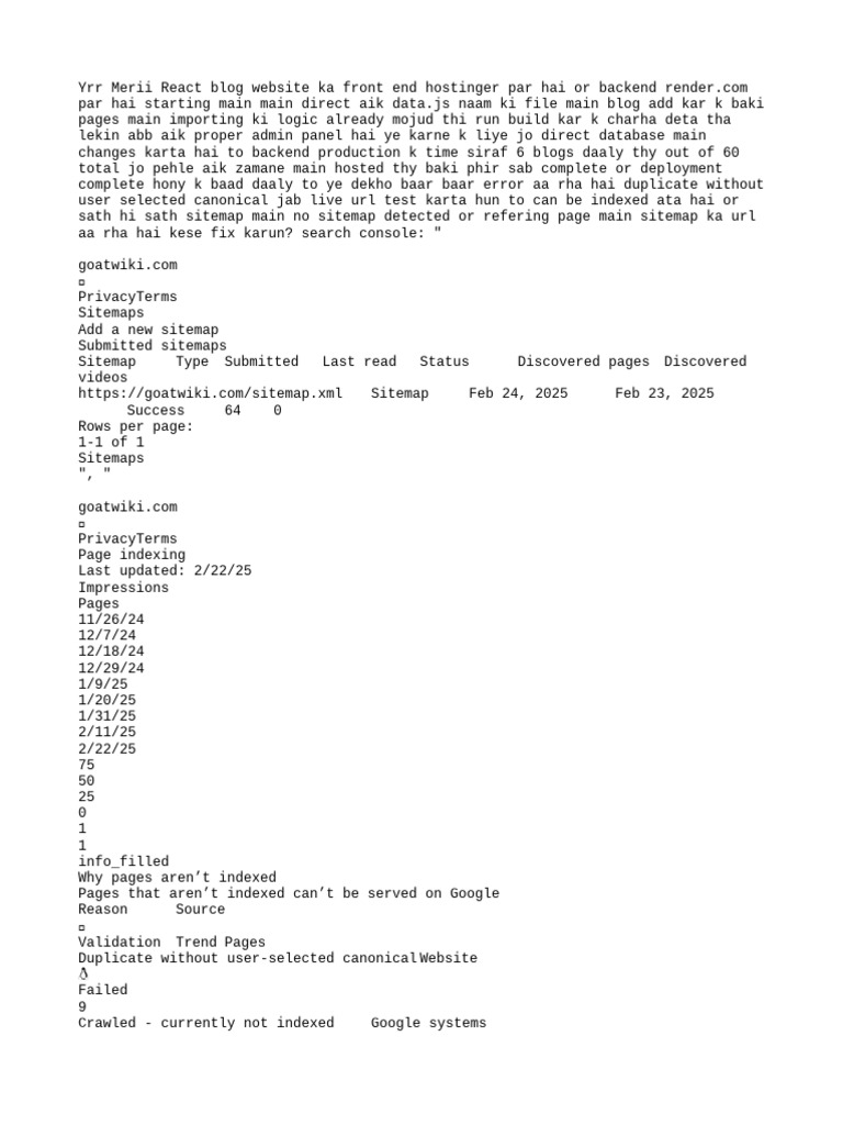 Yrr Merii React Blog Website Ka Fro | PDF | Search Engine Software | Information Retrieval