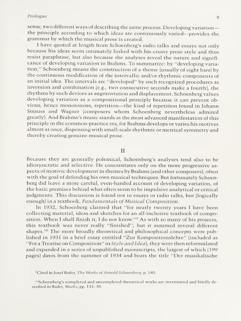 Brahms and The Principle of Developing Variation Firstnbsped 0520047001 ...