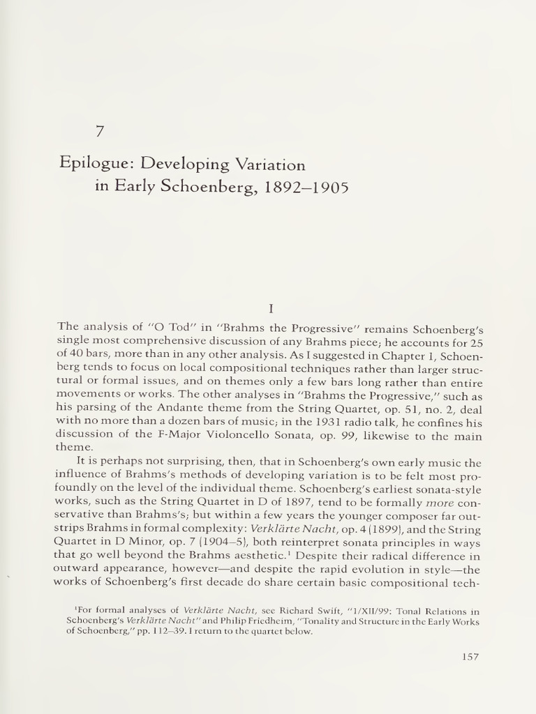Brahms and The Principle of Developing Variation Firstnbsped 0520047001 ...