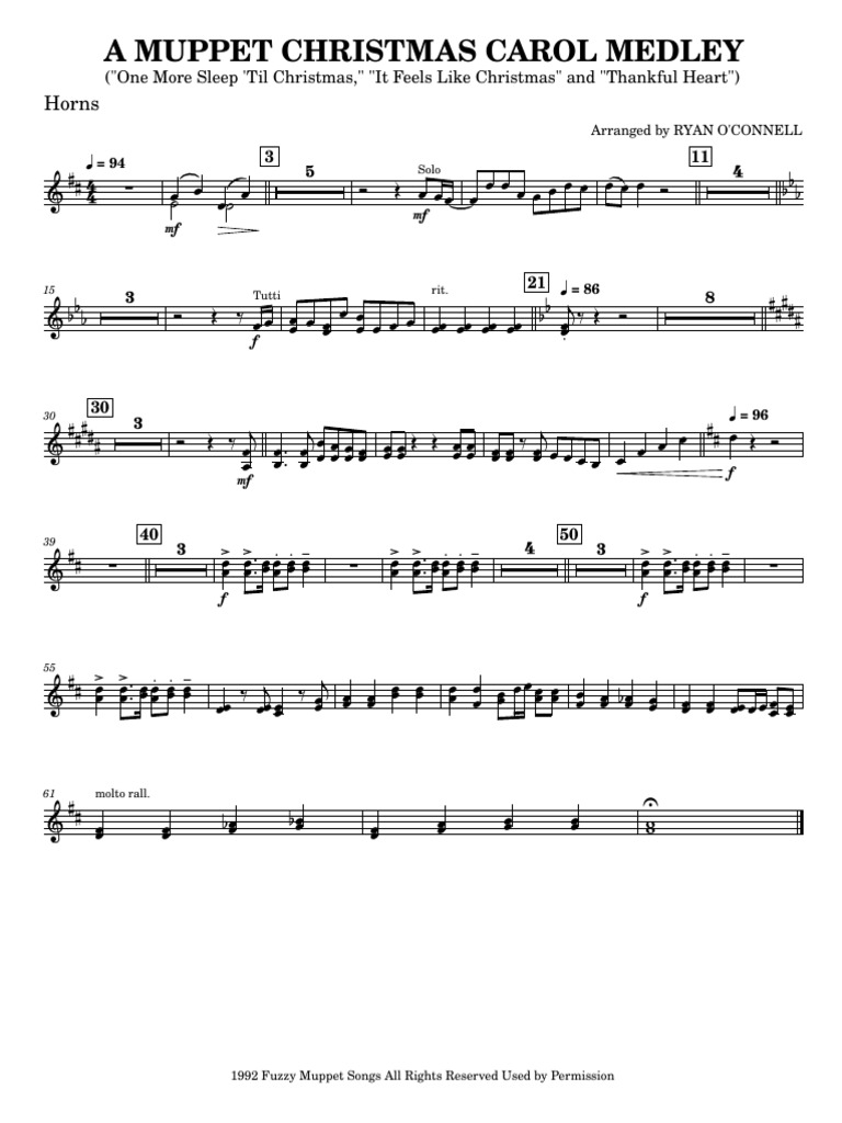 A Muppet Christmas Carol Medley | PDF