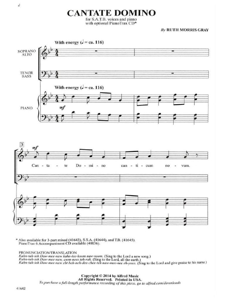 Cantate Domino | PDF