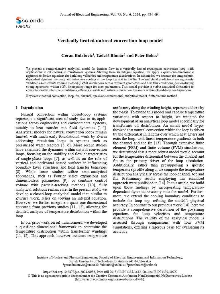 Vertically Heated Natural Convection Loop Model | PDF | Viscosity | Fluid Dynamics