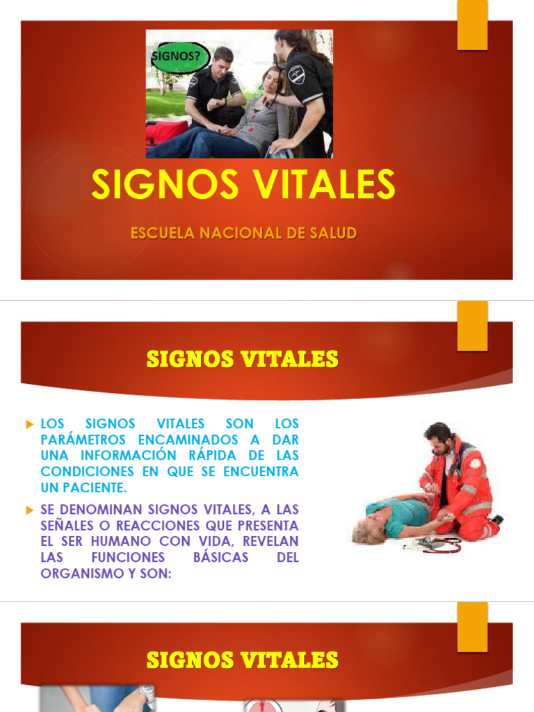Guía de Signos Vitales en Primeros Auxilios | PDF | Legumbres | Presión ...
