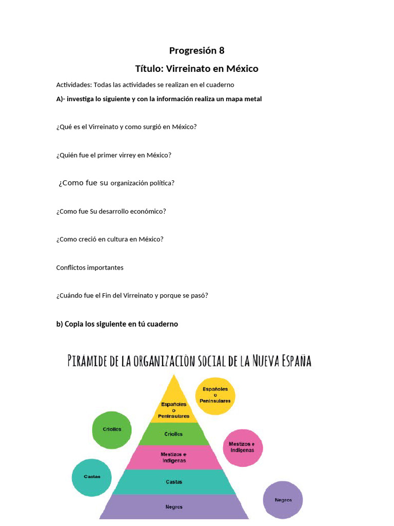 Progresión 7 Historia | PDF | Nueva españa | México