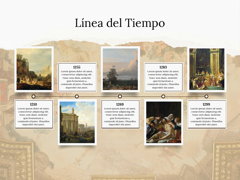 Grafico Línea Del Tiempo Scrapbook Vintage Beis PDF | PDF