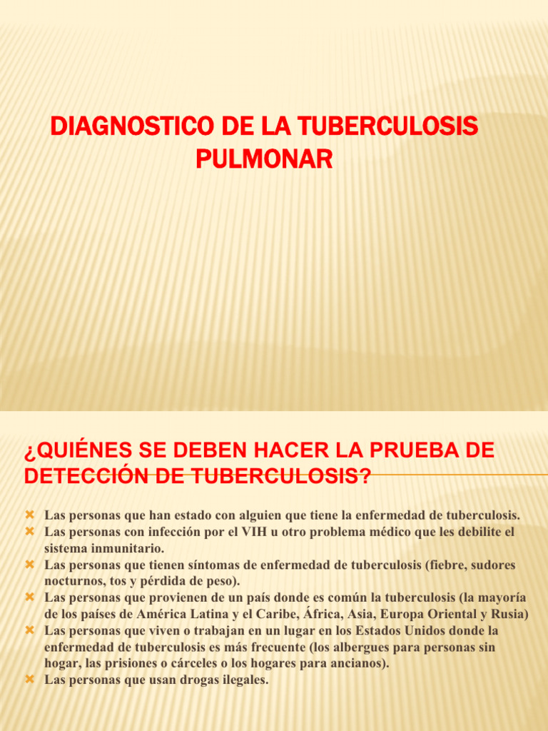 Diagnostico de La Tuberculosis Pulmonar | PDF | Tuberculosis | Mycobacterium