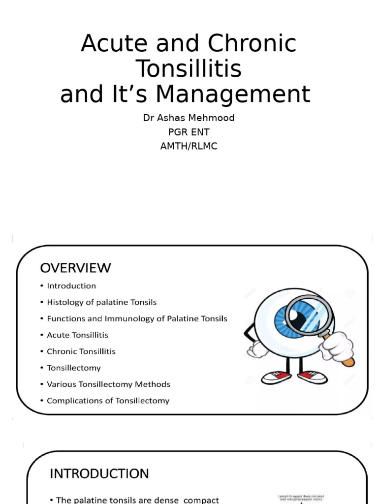 Acute and Chronic Tonsillitis | PDF