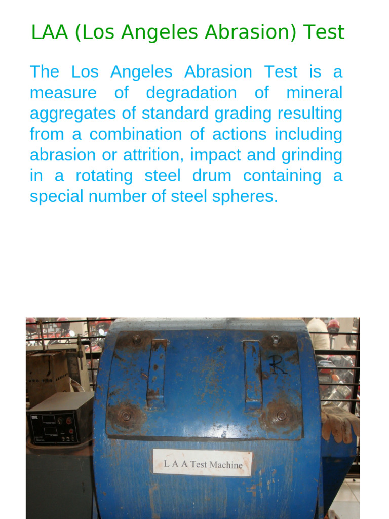 LAA (Los Angeles Abrasion) Test | PDF