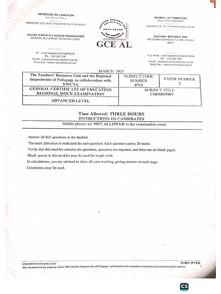 715 mock 2025 p2 | PDF