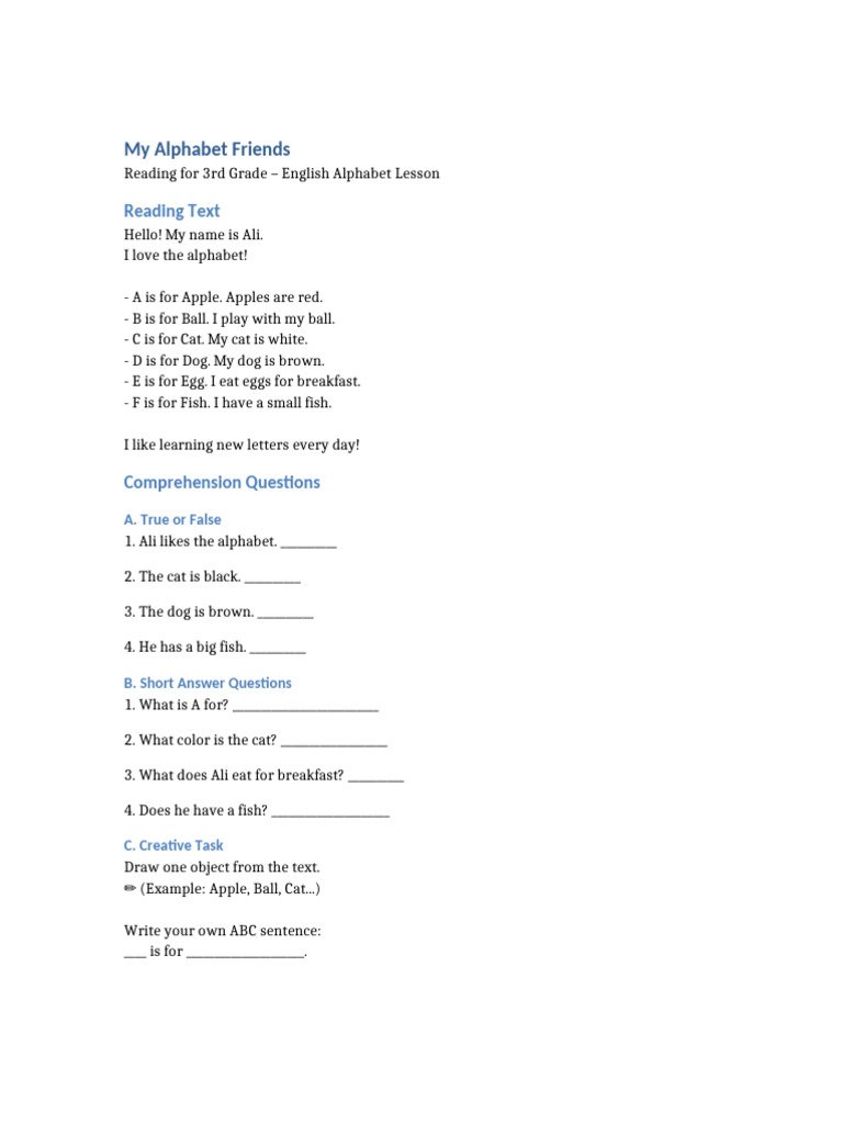Objects Starting with B in Alphabet Lesson | PDF