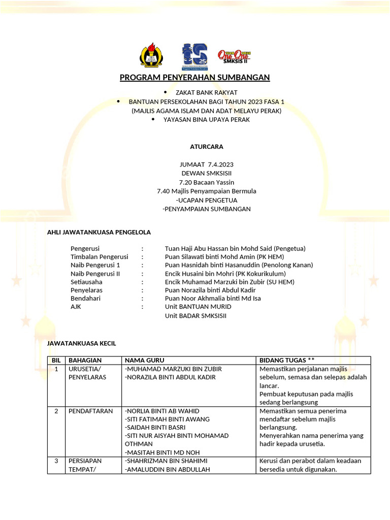 Sumbangan Baitulmal | PDF