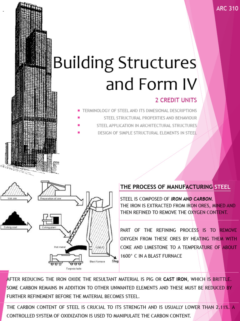ARC 310 Building Structures and Form IV | PDF | Steel | Beam (Structure)