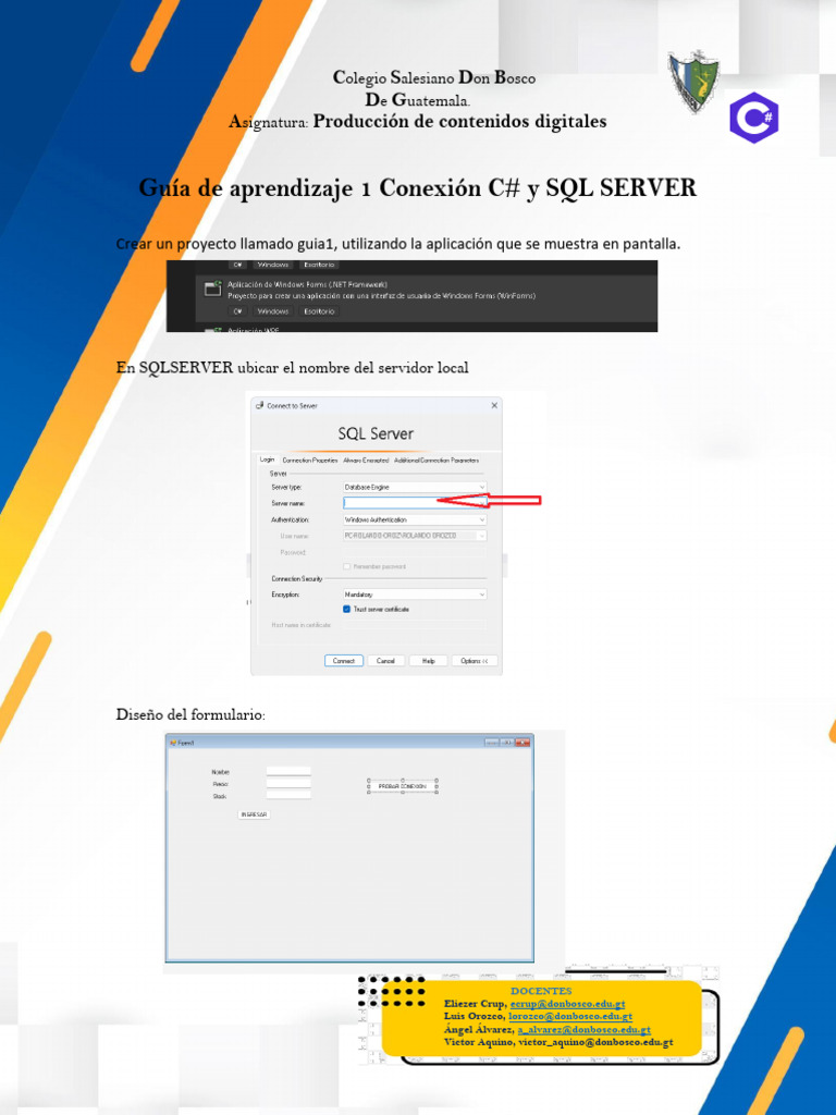 Guia de Aprendisaje 1 Unidad 3 (Programacion) | PDF | Servidor SQL de Microsoft | Software