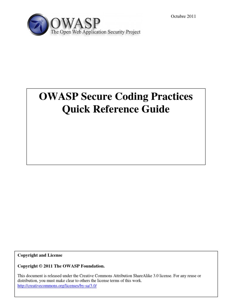 OWASP SCP Quick Reference Guide SPA | PDF