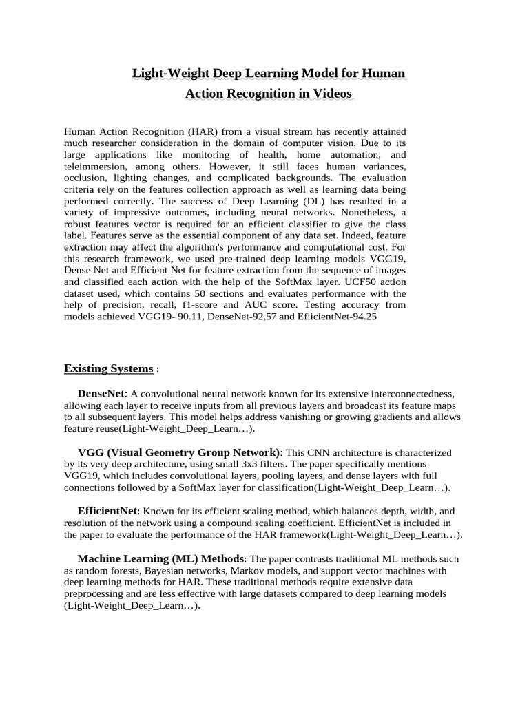 57.Light-Weight Deep Learning Model For Human | PDF | Deep Learning ...