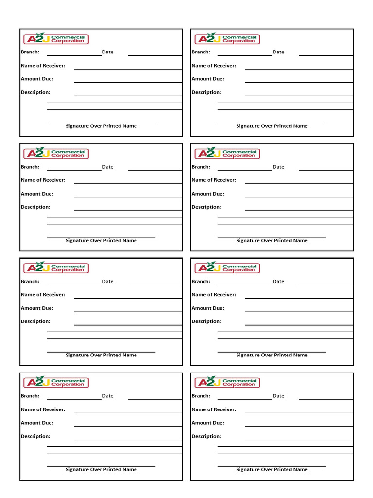 Acknowledgement Receipt Template | PDF