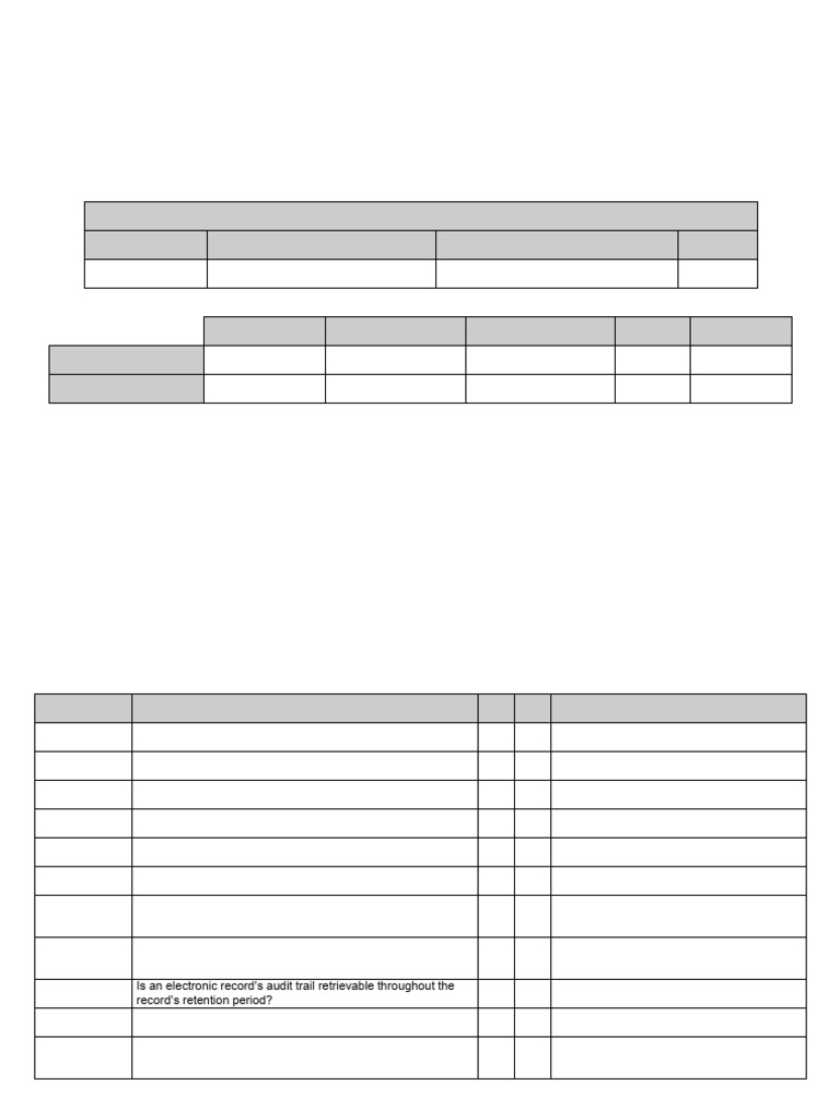 21CFR Part 11 Checklist | PDF | Identity Document | Computing