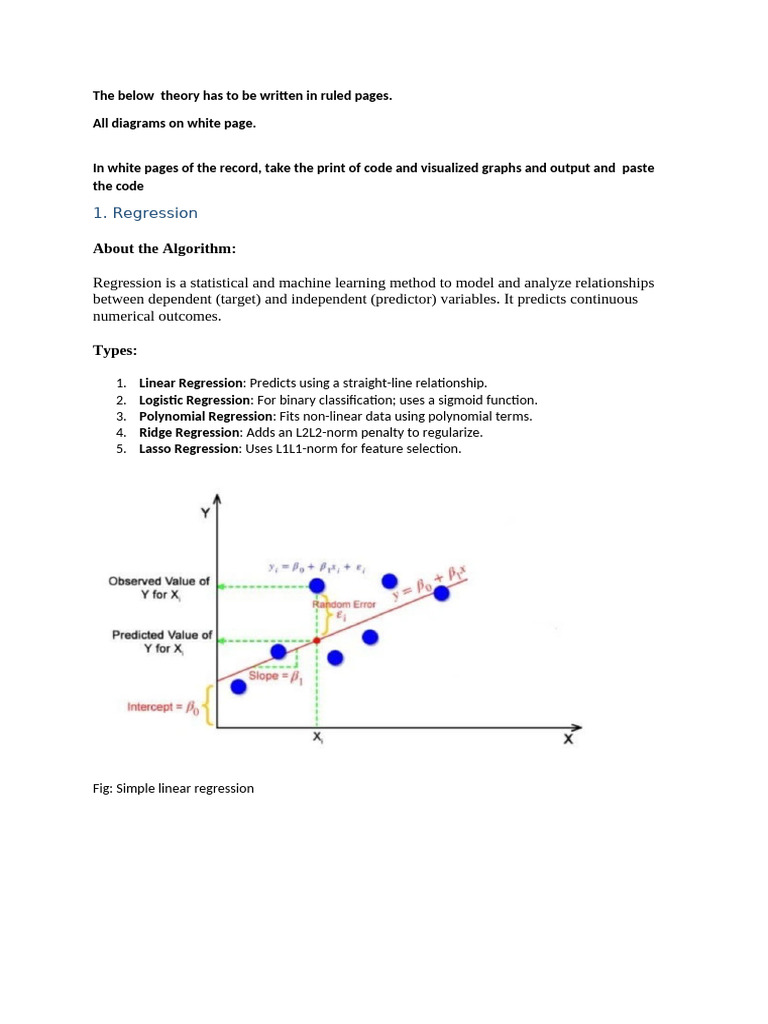 LabManual 28756 Content Document 20241204102743AM | PDF | Support Vector Machine | Regression ...