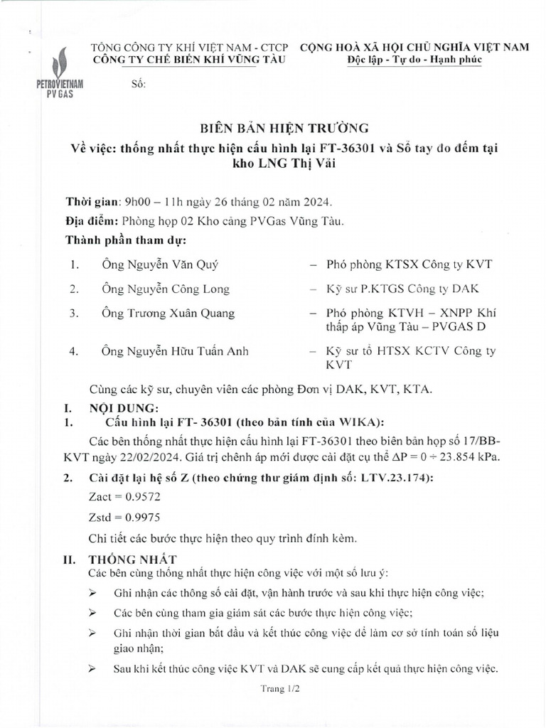 Bien Ban Hien Truong | PDF